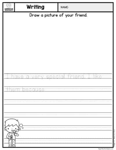 Kindergarten Writing Sentences Worksheets - Superstar Worksheets