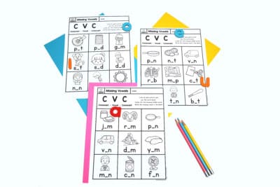 Kindergarten CVC Worksheets - Superstar Worksheets
