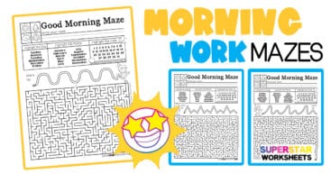 Morning Work Mazes - Superstar Worksheets