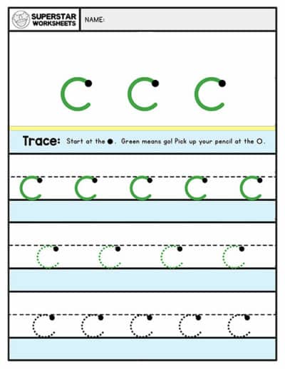 Alphabet Writing Worksheets Lowercase - Superstar Worksheets