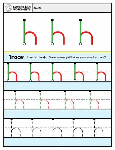 Alphabet Writing Worksheets Lowercase - Superstar Worksheets
