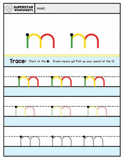 Alphabet Writing Worksheets Lowercase - Superstar Worksheets