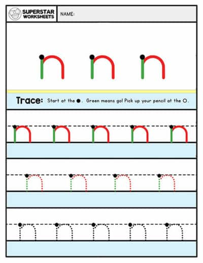 Alphabet Writing Worksheets Lowercase - Superstar Worksheets
