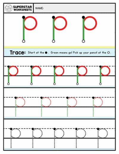 Alphabet Writing Worksheets Lowercase - Superstar Worksheets