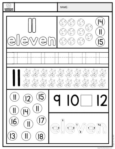 Preschool Number Worksheets - Superstar Worksheets