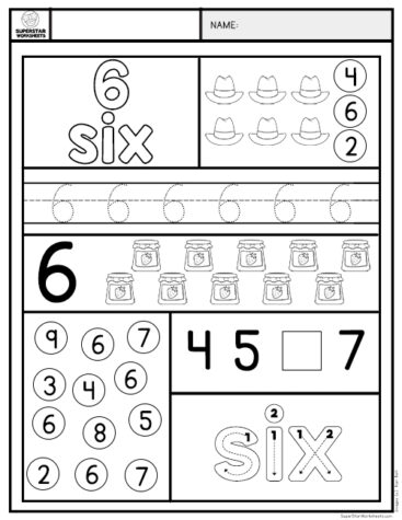 Preschool Number Worksheets - Superstar Worksheets