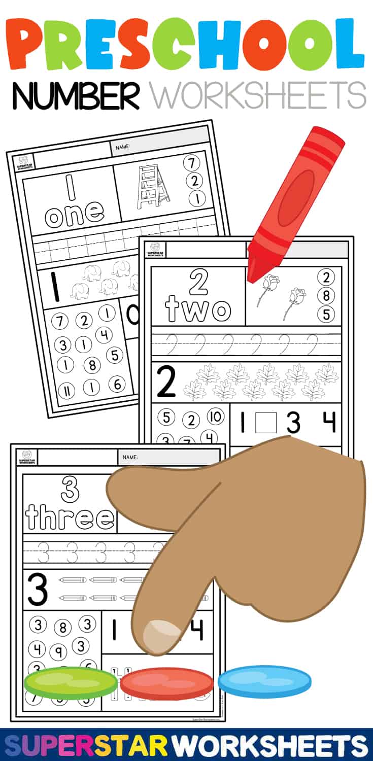 Preschool Number Worksheets - Superstar Worksheets