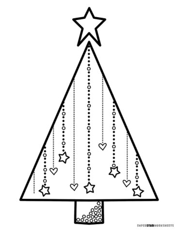 Christmas Tree Coloring Pages - Superstar Worksheets