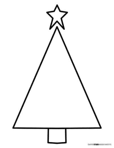 Christmas Tree Coloring Pages - Superstar Worksheets
