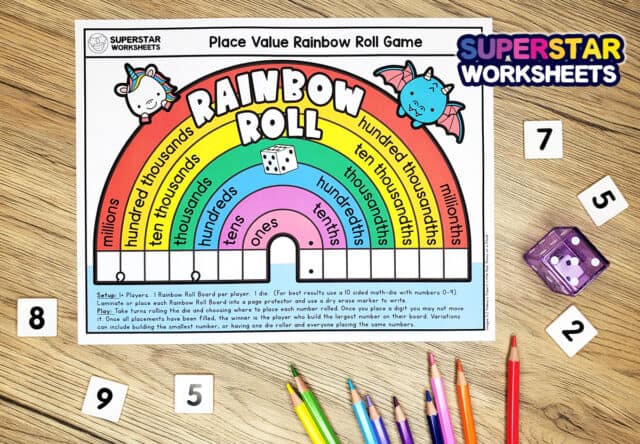 Place Value Games - Superstar Worksheets