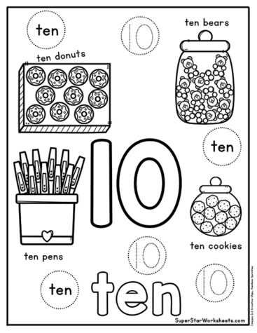 Preschool Number Worksheets - Superstar Worksheets