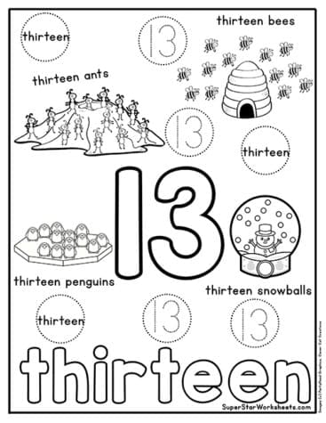 Preschool Number Worksheets - Superstar Worksheets