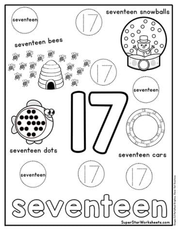 Preschool Number Worksheets - Superstar Worksheets