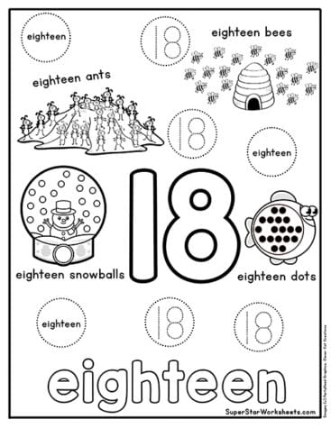 Preschool Number Worksheets - Superstar Worksheets