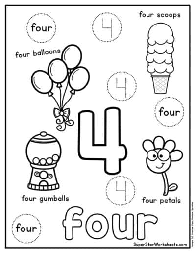 Preschool Number Worksheets - Superstar Worksheets
