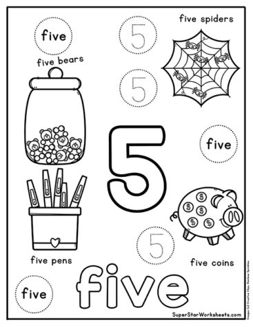 Preschool Number Worksheets - Superstar Worksheets