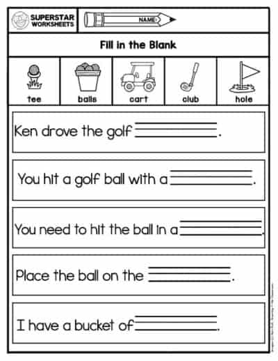 Kindergarten Word Bank Writing Worksheets - Superstar Worksheets