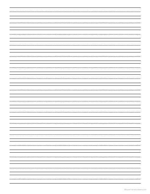 Printable Writing Paper With Room For Picture Lined Paper Full Half 