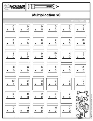 Multiplication Drills - Superstar Worksheets