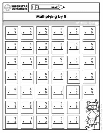 Multiplication Drills - Superstar Worksheets