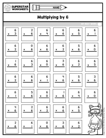Multiplication Drills - Superstar Worksheets