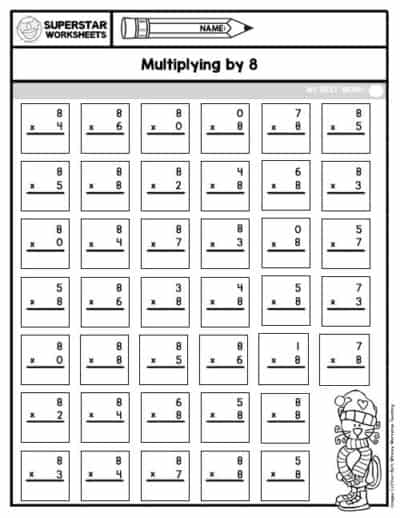 Multiplication Drills - Superstar Worksheets