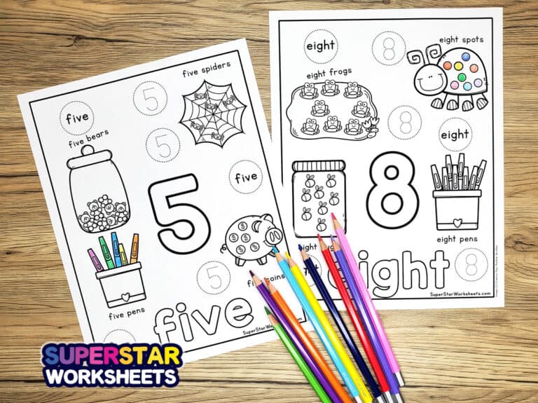 Preschool Number Worksheets - Superstar Worksheets