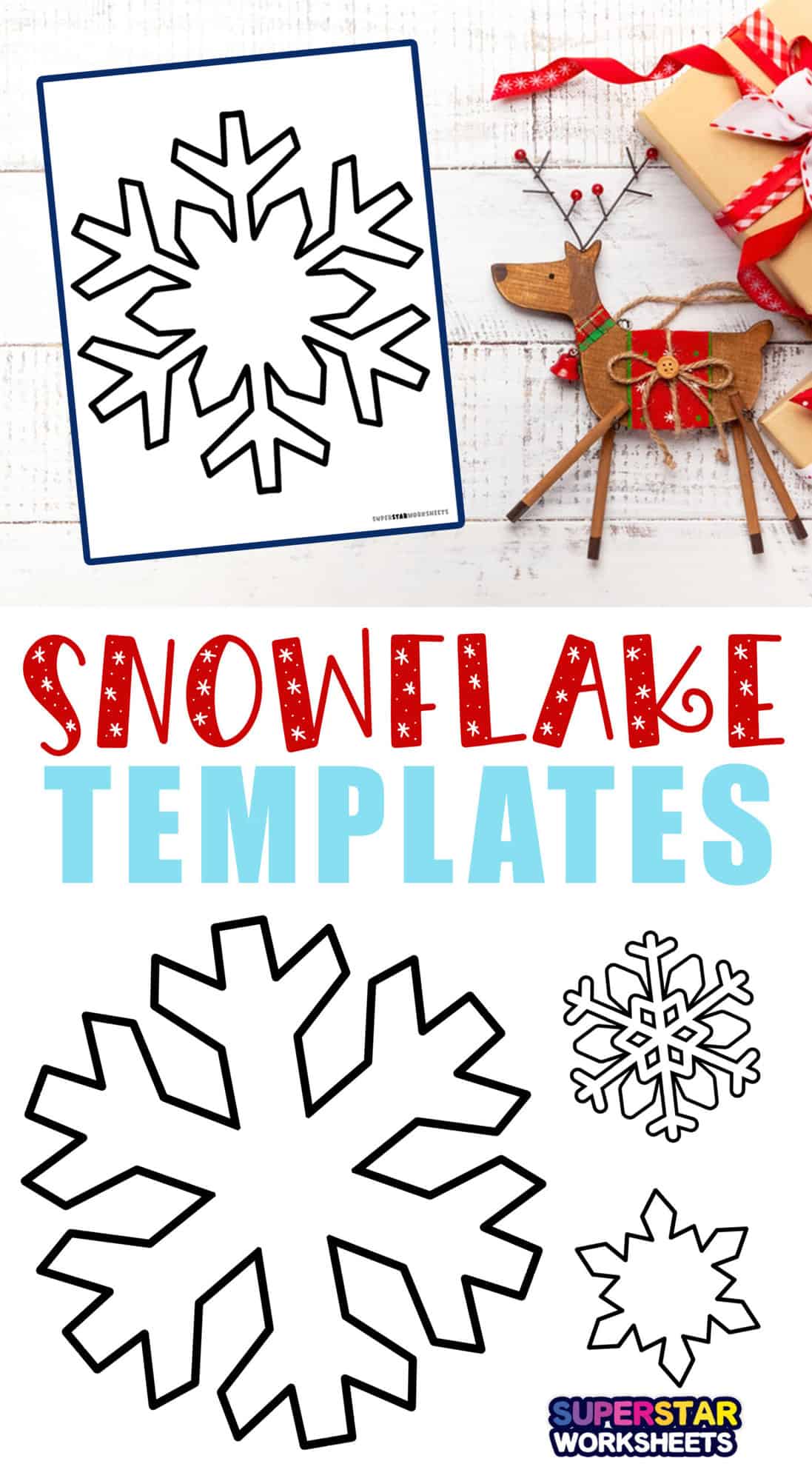 Snowflake Templates (Free Printables) - Superstar Worksheets