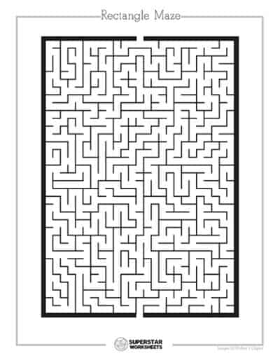 Shape Mazes - Superstar Worksheets