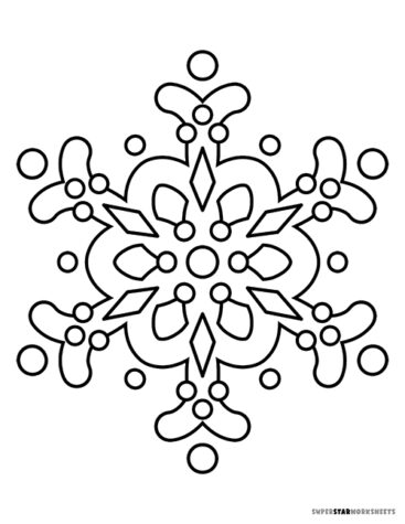 Snowflake Coloring Pages (Free Printables) - Superstar Worksheets