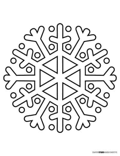 Snowflake Coloring Pages (Free Printables) - Superstar Worksheets