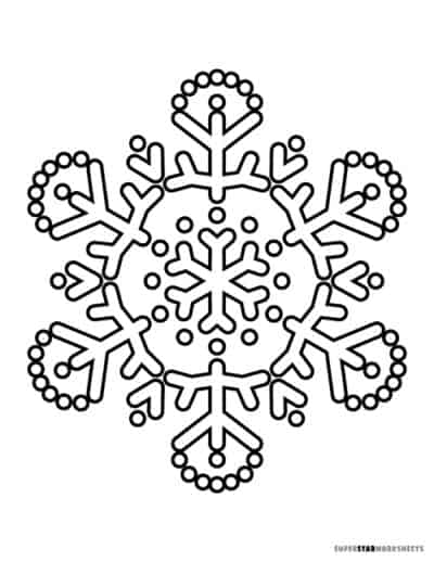 Snowflake Coloring Pages (Free Printables) - Superstar Worksheets