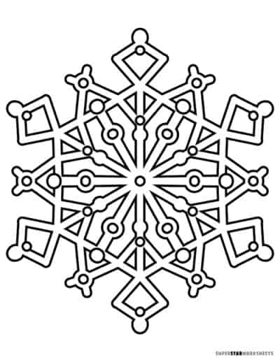 Snowflake Coloring Pages (Free Printables) - Superstar Worksheets
