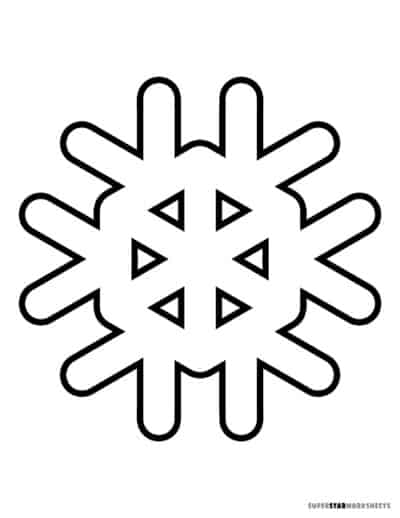 Snowflake Templates - Superstar Worksheets