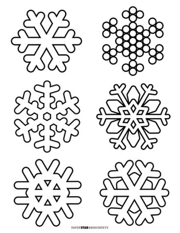 Snowflake Templates - Superstar Worksheets