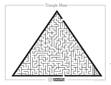 Shape Mazes - Superstar Worksheets