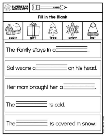 Kindergarten Word Bank Writing Worksheets - Superstar Worksheets