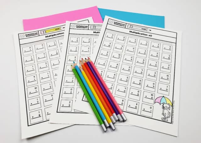 Multiplication Drills - Superstar Worksheets