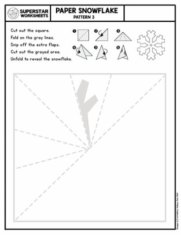 12 Free Paper Snowflake Templates - Superstar Worksheets