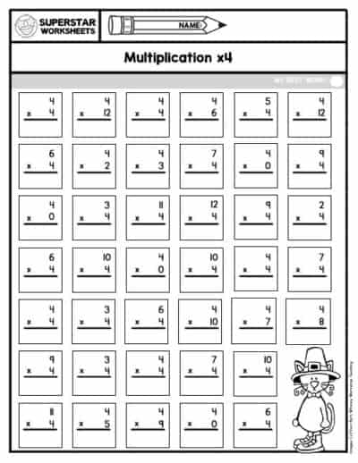 Multiplication Worksheets - Superstar Worksheets