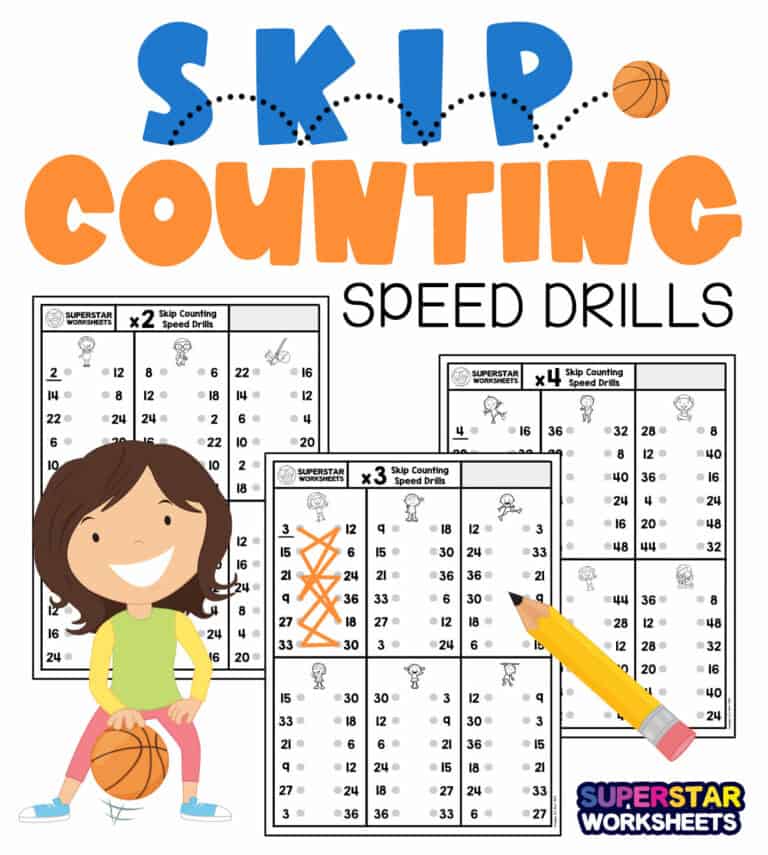 Skip Counting Worksheets - Superstar Worksheets