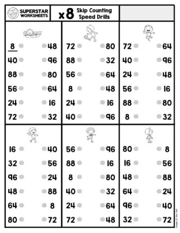 Skip Counting Speed Drills - Superstar Worksheets