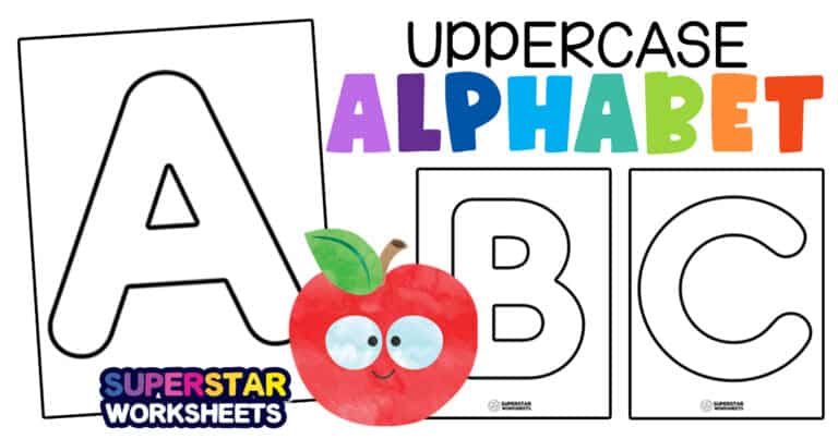 Printable Alphabet Uppercase Letters - Superstar Worksheets