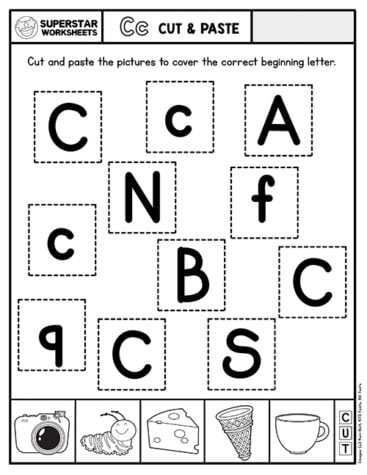 Cut & Paste Letter Worksheets - Superstar Worksheets