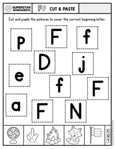 Cut & Paste Letter Worksheets - Superstar Worksheets
