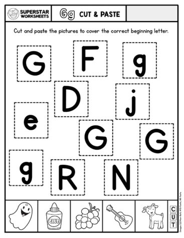 Cut & Paste Letter Worksheets - Superstar Worksheets