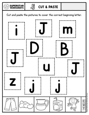 Cut & Paste Letter Worksheets - Superstar Worksheets