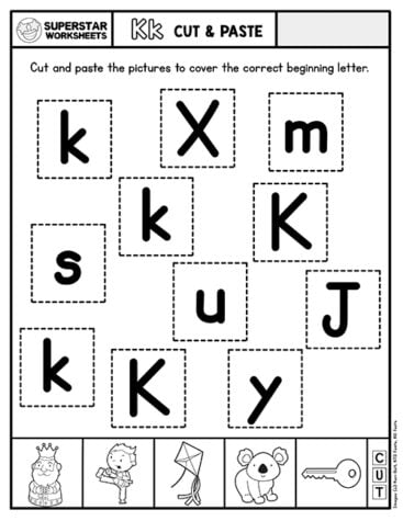 Cut & Paste Letter Worksheets - Superstar Worksheets
