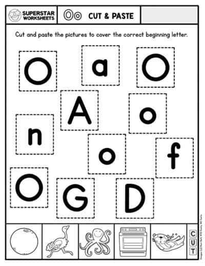 Cut & Paste Letter Worksheets - Superstar Worksheets
