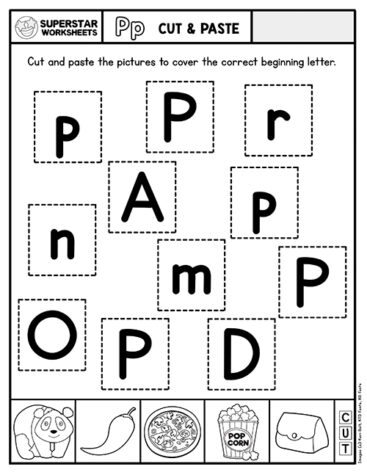 Cut & Paste Letter Worksheets - Superstar Worksheets